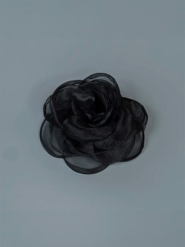 Organza Blomst i Sort – Skálkur